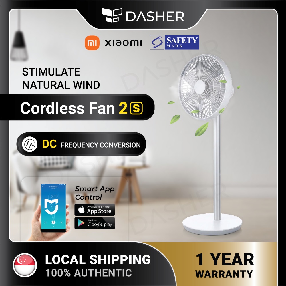 Smartmi Smart Stand Fan 2S Natural Wind Breeze Full English Set - ZhiMi ...