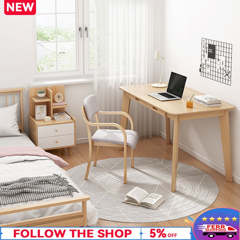 Abla Computer Table Nordic Desk Simple Home with Drawer Chair ...