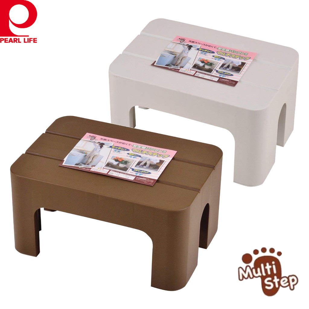 [Japan] Step Stool / kitchen kid entrance shoe chair / Brown White ...