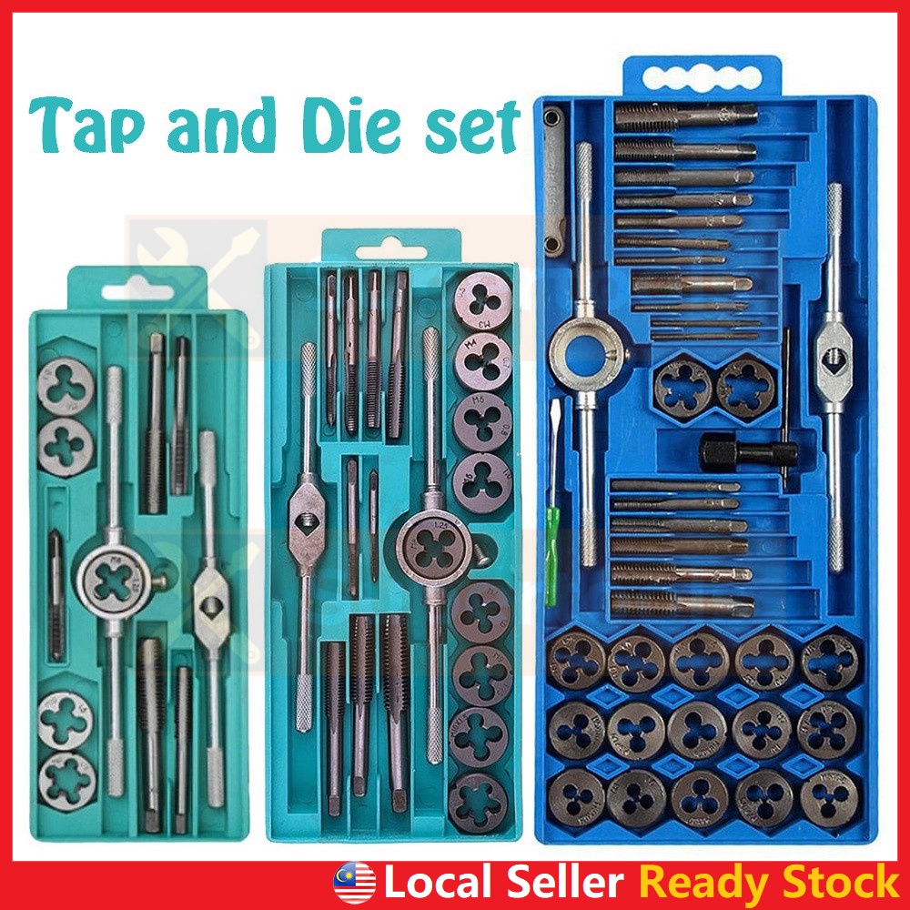 12/20/40pcs Tap And Die Set Tap Wrench Die Handle Screw Thread ...