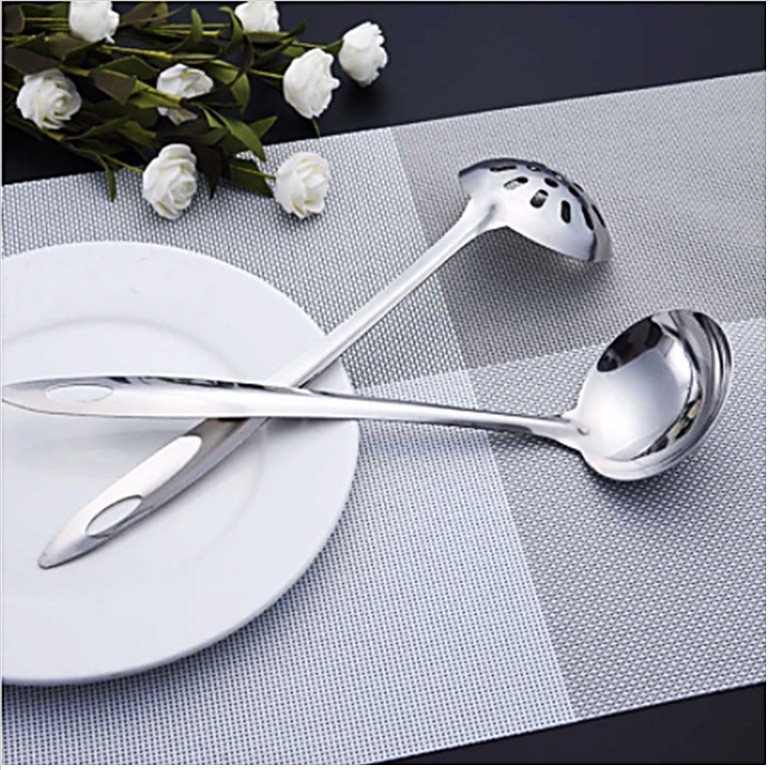MLK Extra Tebal Soup Ladle Colander Spoon Stainless Steel Steamboat ...