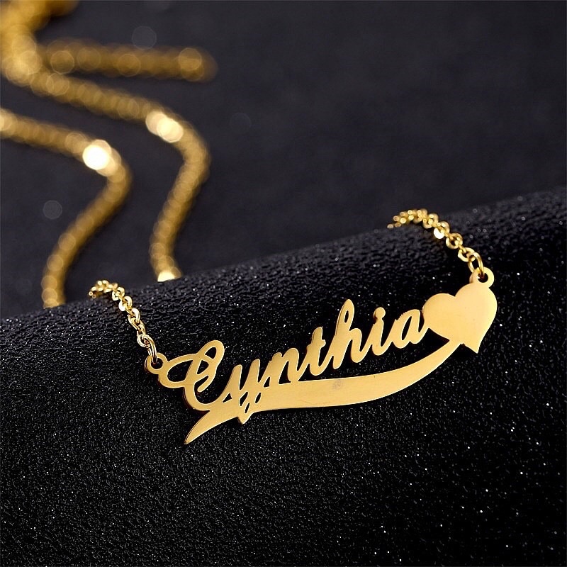 Rantai Ukir Nama Customade ( Simbol Love with Underlined Name ...