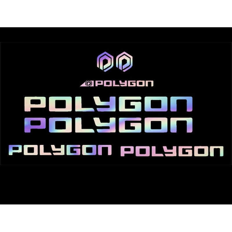 Polygon rainbow chrome hologram decal frame sticker | Shopee Singapore