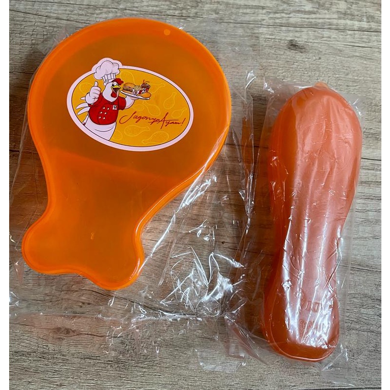 NEW KFC LUNCH BOX ORANGE LUNCH BOX CHILDREN'S THIGH SHAPE CHICKEN BENTO ...