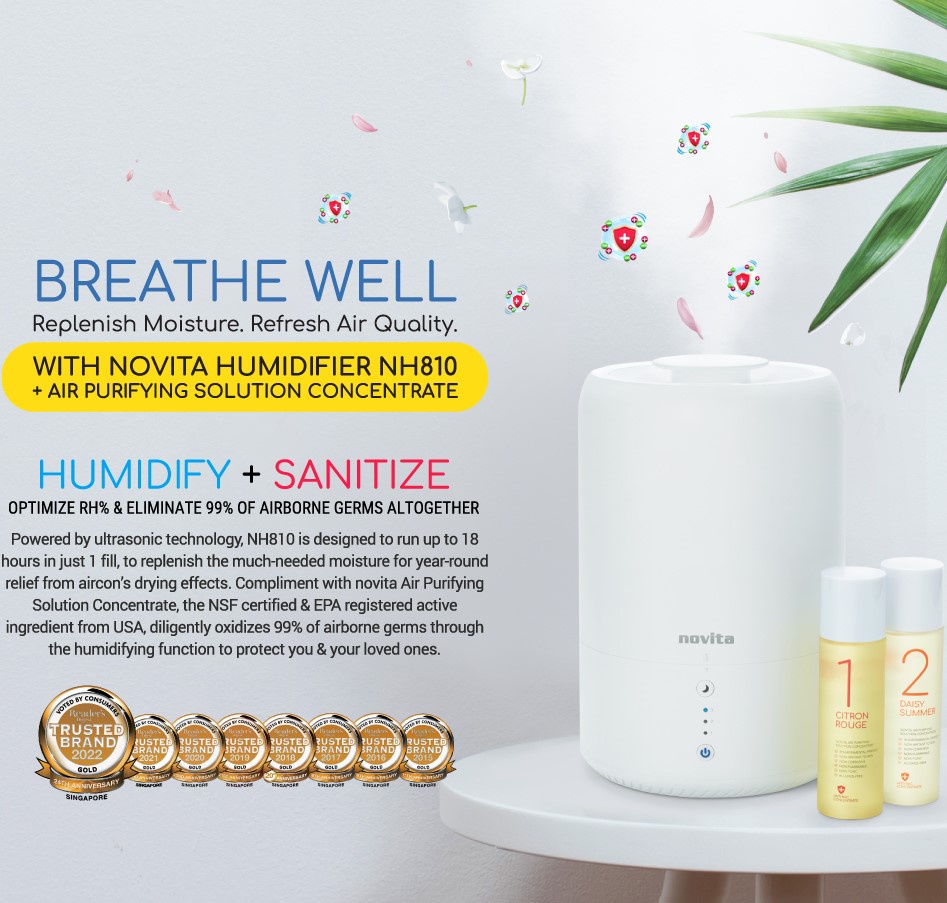 novita Humidifier NH810 Bundle with Air Purifying Solution Concentrate ...