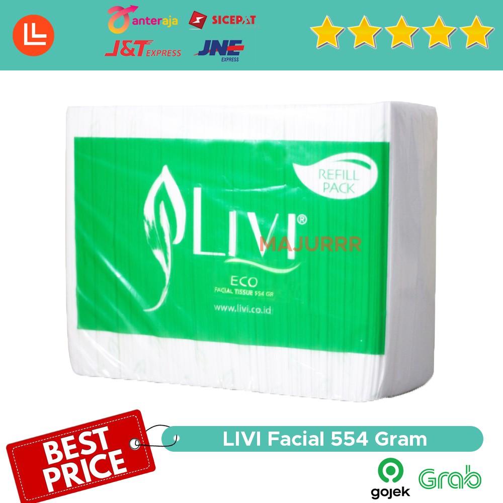 Livi ECO Facial Tissue 554 Gram Refill Pack/Facial Tissue 600's Sheet ...