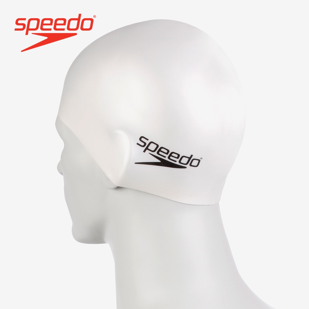 Speedo Men & Women Fitness Swim Caps Plain Flat Silicone - White - 8 ...
