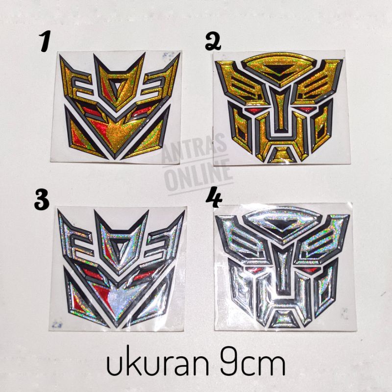 Transformers Emblem Autobots Decepticon embossed sticker motorcycle car ...