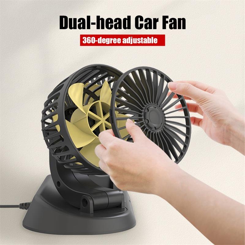 🔥【SG Ready Stock】🔥Car Strong Dual Fan Air Conditioning Double Booster ...