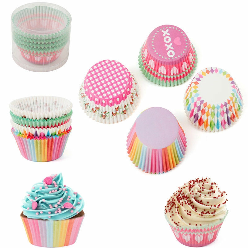 100Pcs Mini Paper Cake Cupcake Liner Case Wrapper Baking Wedding Party ...