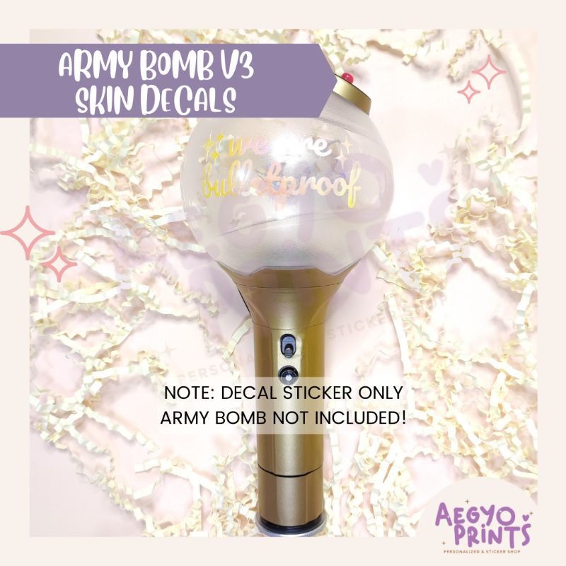 BTS ARMY BOMB V3 - SKIN DECALS REGULAR GLOSSY COLLECTION | Shopee Singapore