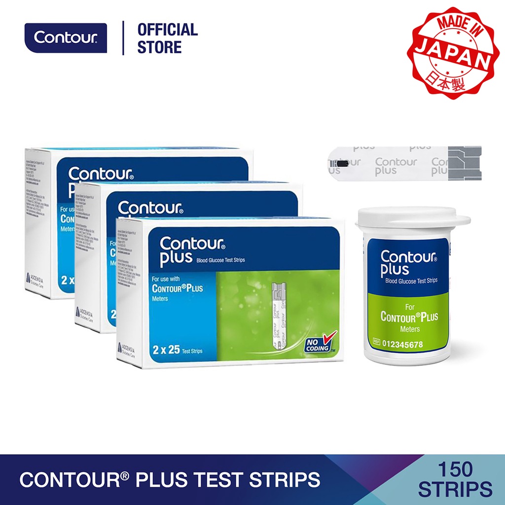 Contour Plus Blood Glucose Test Strips 150'S | Shopee Singapore