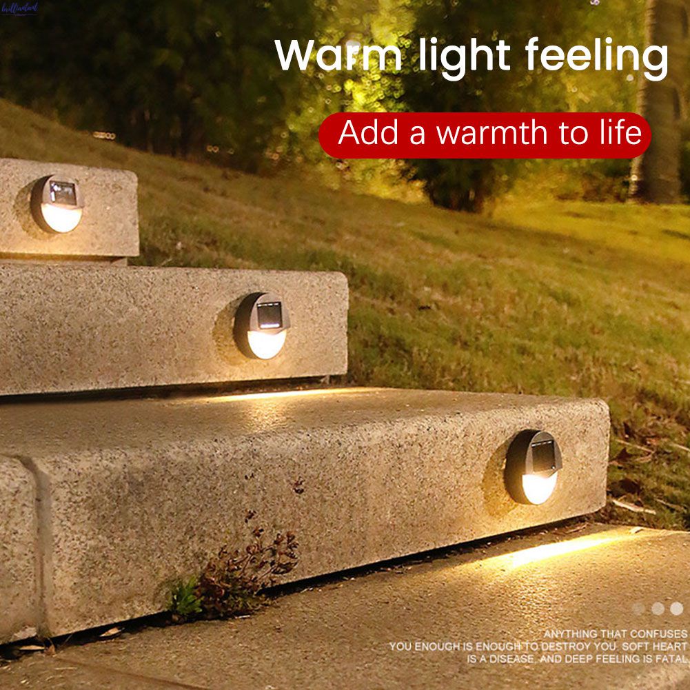 Solar Powered Led Waterproof Step Light Outdoor Garden Lighting ...