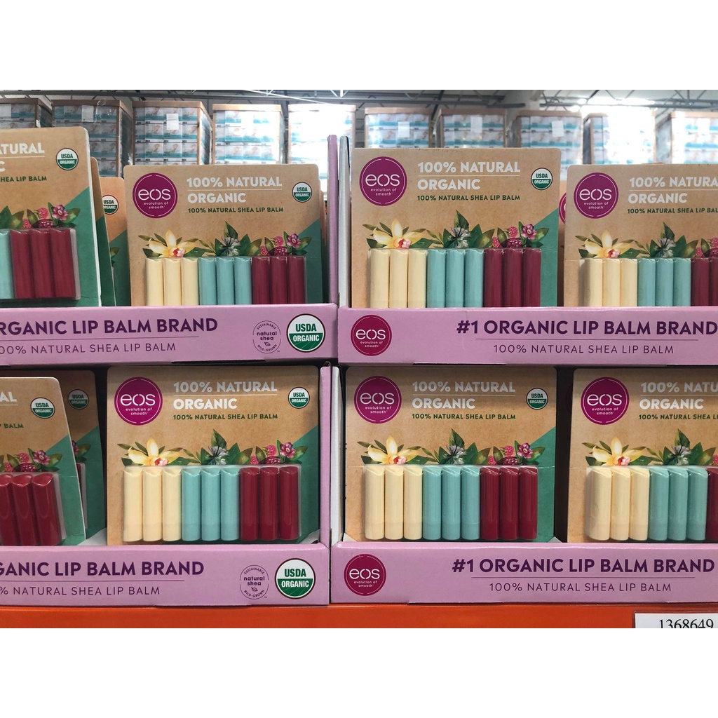 Eos Organic lip balm 3 flavors Vanilla/Cherry/Mint (Sold as a whole, 9 ...