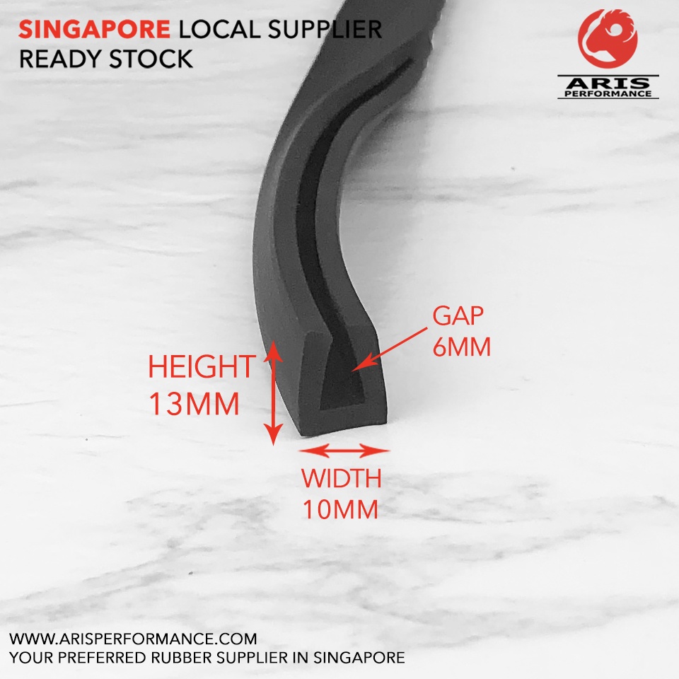 U Shape Rubber Edge Cover & Protector Guard Strip, 5 Meter Pack ...