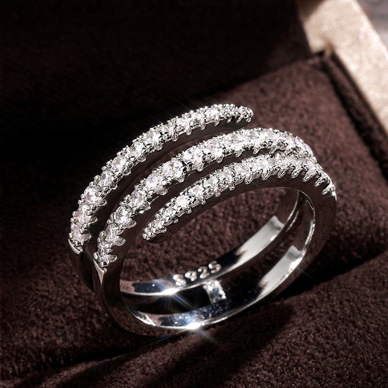 100% solid 925 Sterling Silver Fashion Surround Shaped Finger Rings for ...