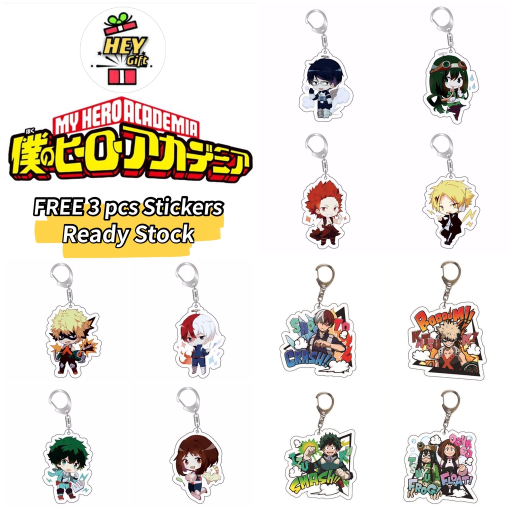 Anime Keychain My Hero Academia MHA Keychain Deku Shoto Bakugo Uravity ...