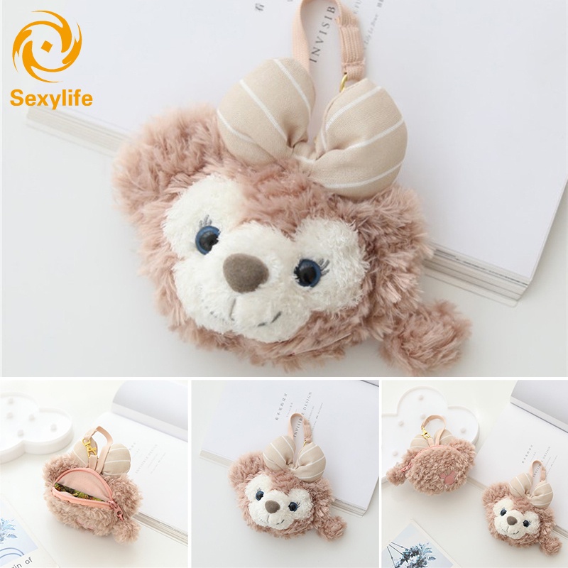 Creative Cartoon Shellie May Plush Coin Purse Cute Bear Mini Portable ...