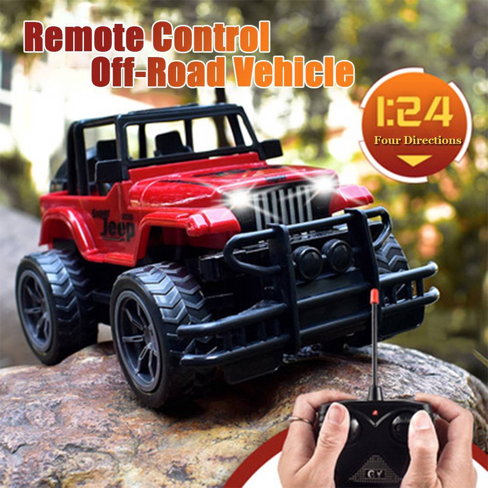 RC Jeep Off-road Car Toys Cars Remote Control 1:24 Scale Big Wheel ...