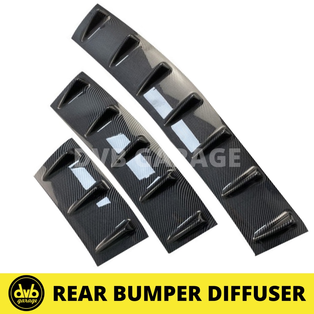 Universal CARBON DIFFUSER BUMPER - ADD ON CAR REAR BUMPER | Shopee ...