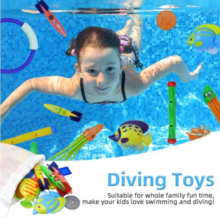 Swimming Pool toys Underwater Rings Diving Toys Throwing Toys Diving ...