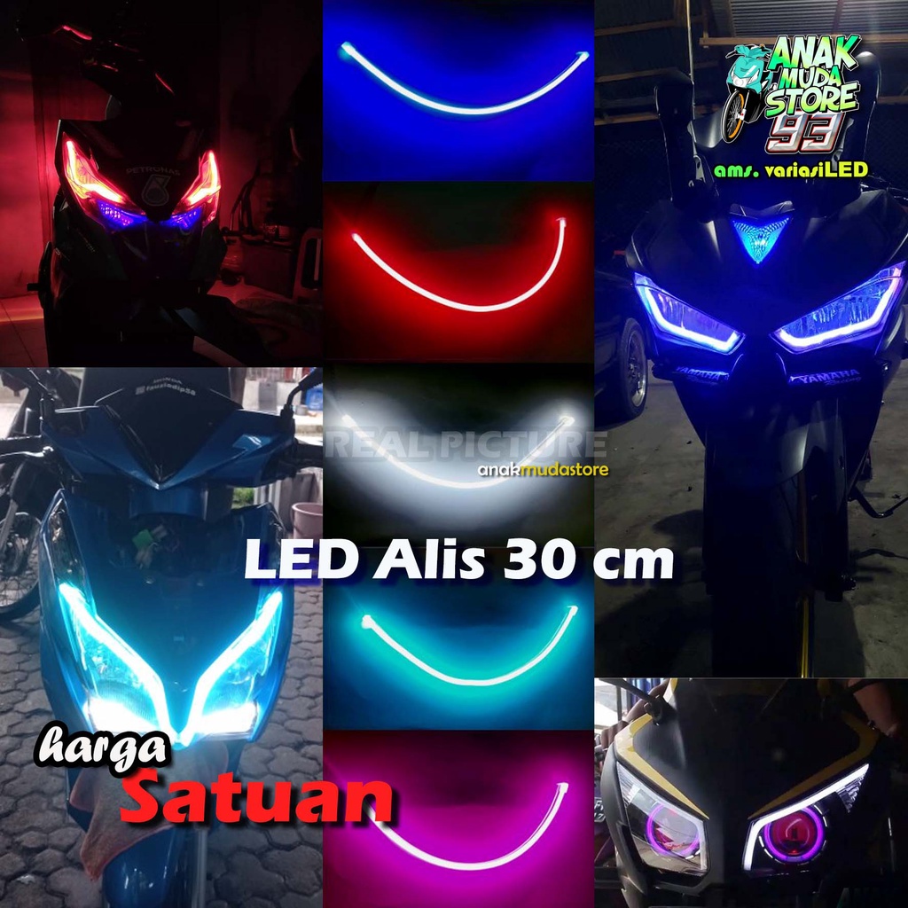 (LA03) Eyebrow Light 30cm Twilight LED Neon Hose Light DRL Headlamp ...