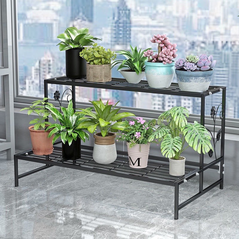 Iron Flower Stand Floor-standing Multi-layer Flower Stand Ladder Flower ...
