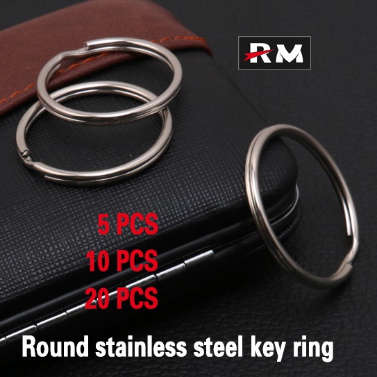 10/20PCS 304 Stainless Steel Key Rings Key Holder Keychain Clasp Keyfob ...