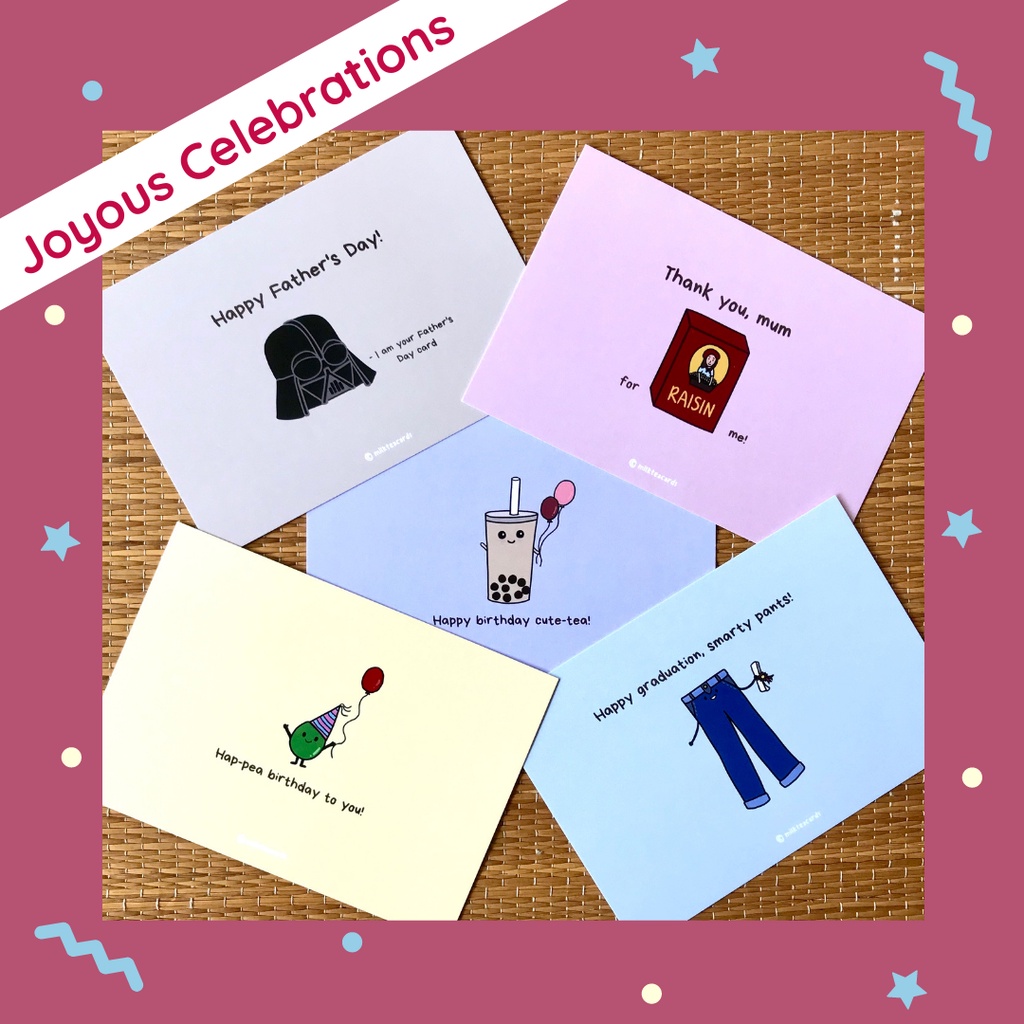 🍒 Cute Greeting Postcards 🍒 | Shopee Singapore