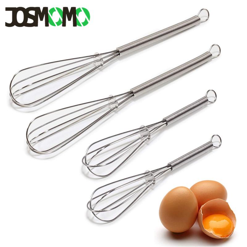 JOSMOMO 5 sizes-stainless steel mini spring handle manual whisk with ...