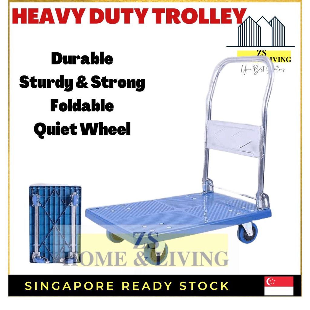 Heavy Duty Durable FOLDABLE INSTALLED TROLLEY | Shopee Singapore