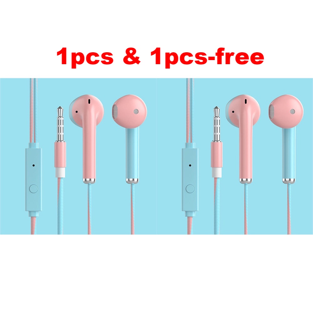 【Buy 1 Get 1 Free] Bicolor U24 Music HiFi Stereo Sound Earphone ...