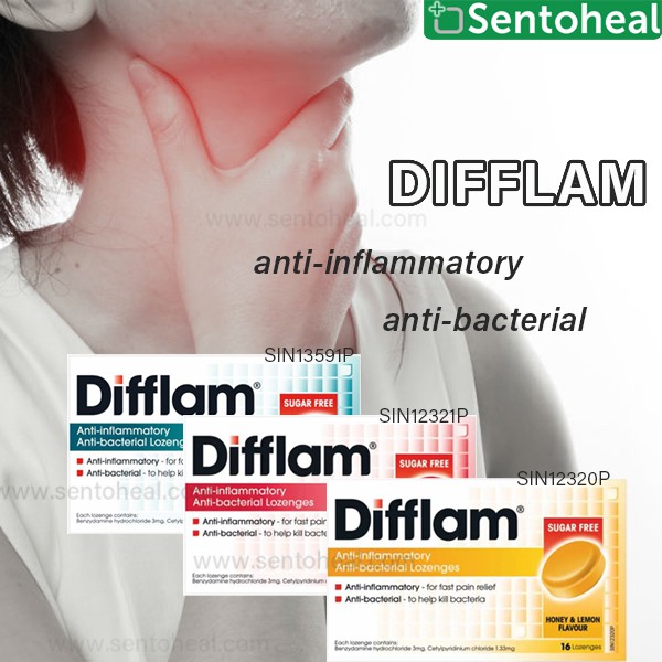 Lozenges Difflam Honey Lemon/ Eucalyptus n Menthol/ Raspberry Lozenges ...