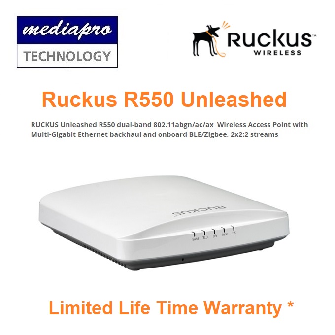 Ruckus R550 Indoor Wi-Fi 6 (802.11ax) Access Point with Dual 1Gbps Lan ...