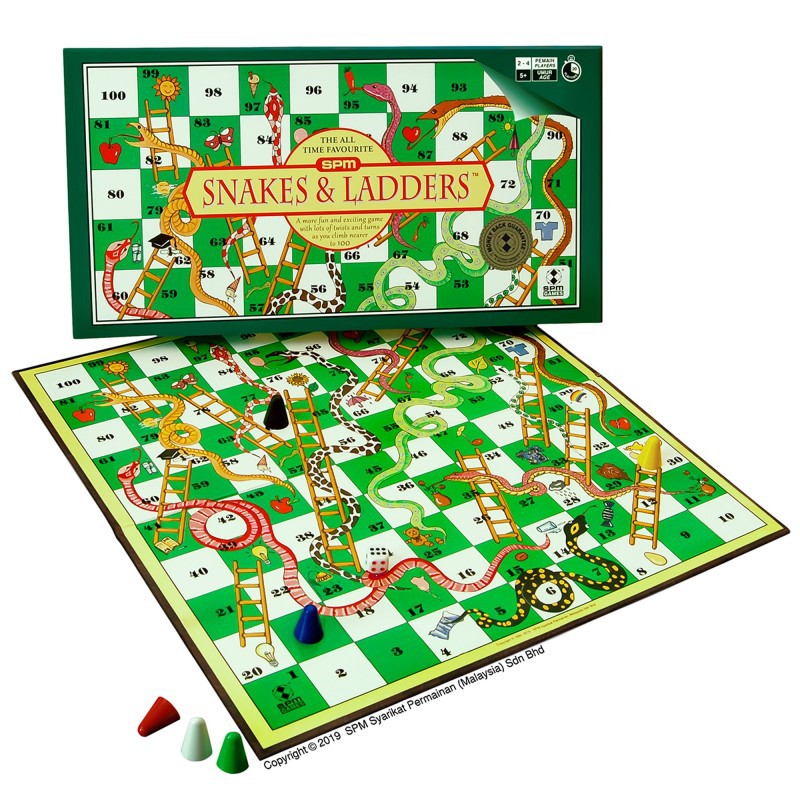 SPM Games GSPM102 Snakes and Ladders Board Game | Snake Game | Family ...