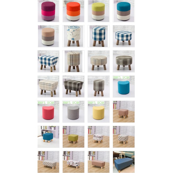 UMD Designer Stool Ottoman with Colourful Design | Shopee Singapore