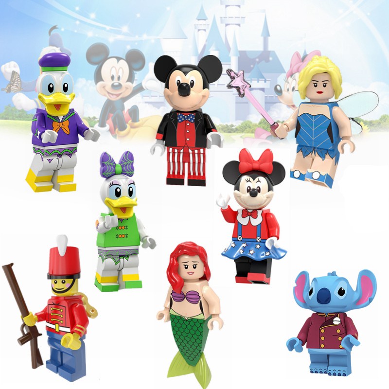 Cartoon Minifigures Minnie Ariel Stitch Building Blocks Toys PG8225 ...