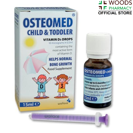 Osteomed Vitamin D drops for children & Osteomed tablets 30s | Shopee ...