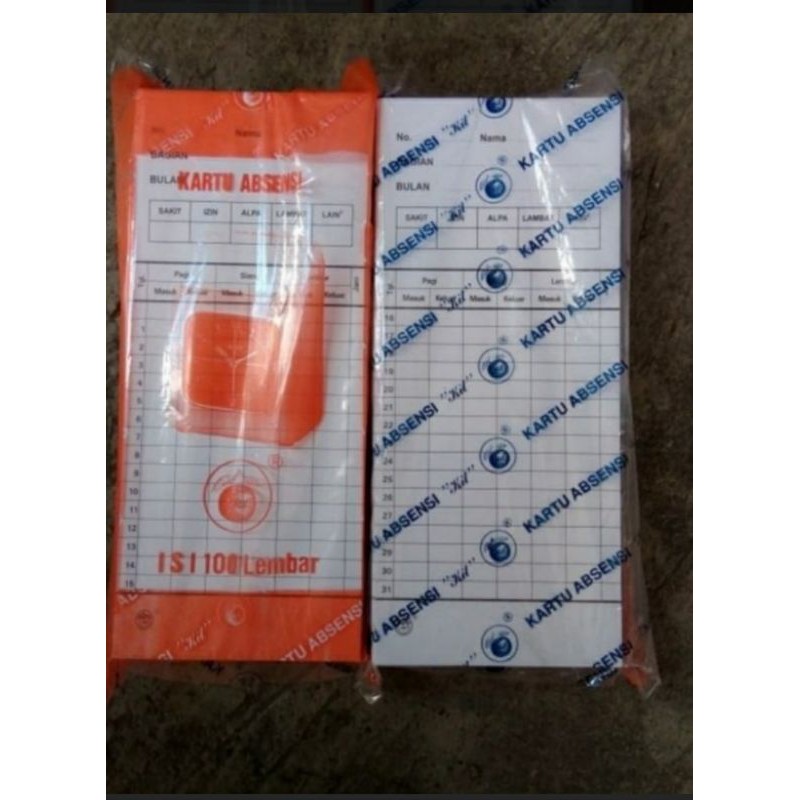 Orange Attendance Card Contains 100 Sheets | Shopee Singapore