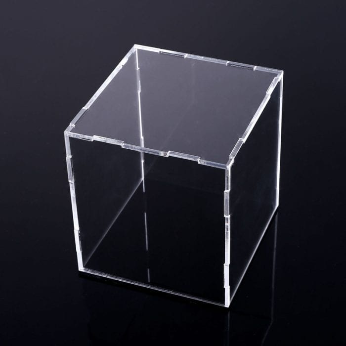 Combo model display box with 6 mica panels used as a transparent ...