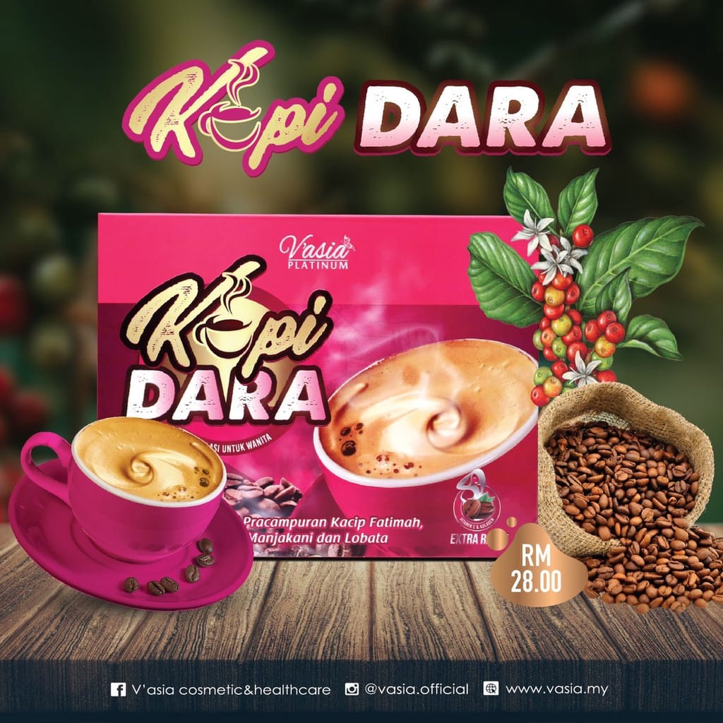 VASIA Kopi Dara Women's Health Coffee (Kacip Fatimah, Manjakani, Lobata ...