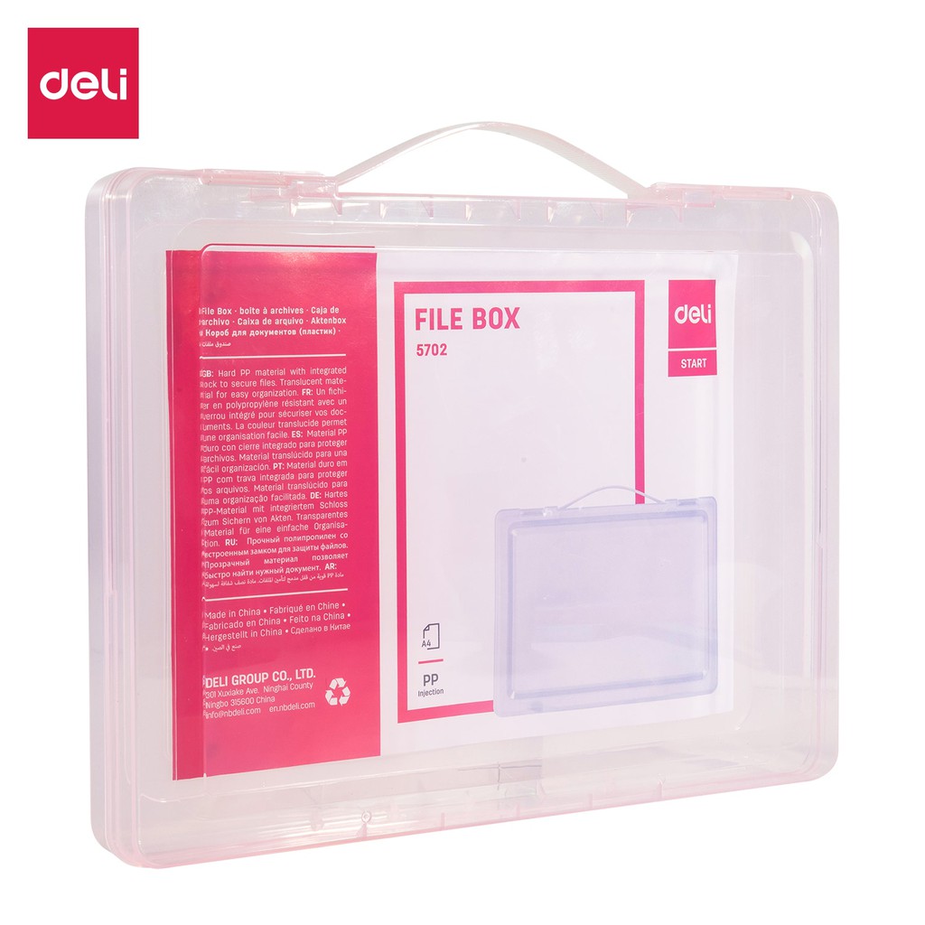 Deli Document Box File with Handle A4 35mm E5702 random colour | Shopee ...