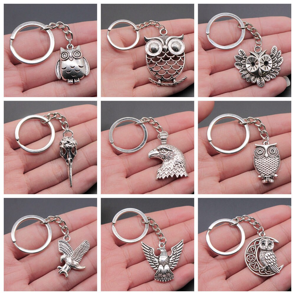 Owl And Eagle Charms Jewelry Making Keychains Pendants For Gift Bulk ...