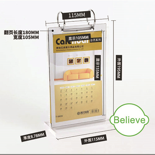 Acrylic Flip Menu Stand Menu Display Holder 6 Pages Restaurant | Shopee ...