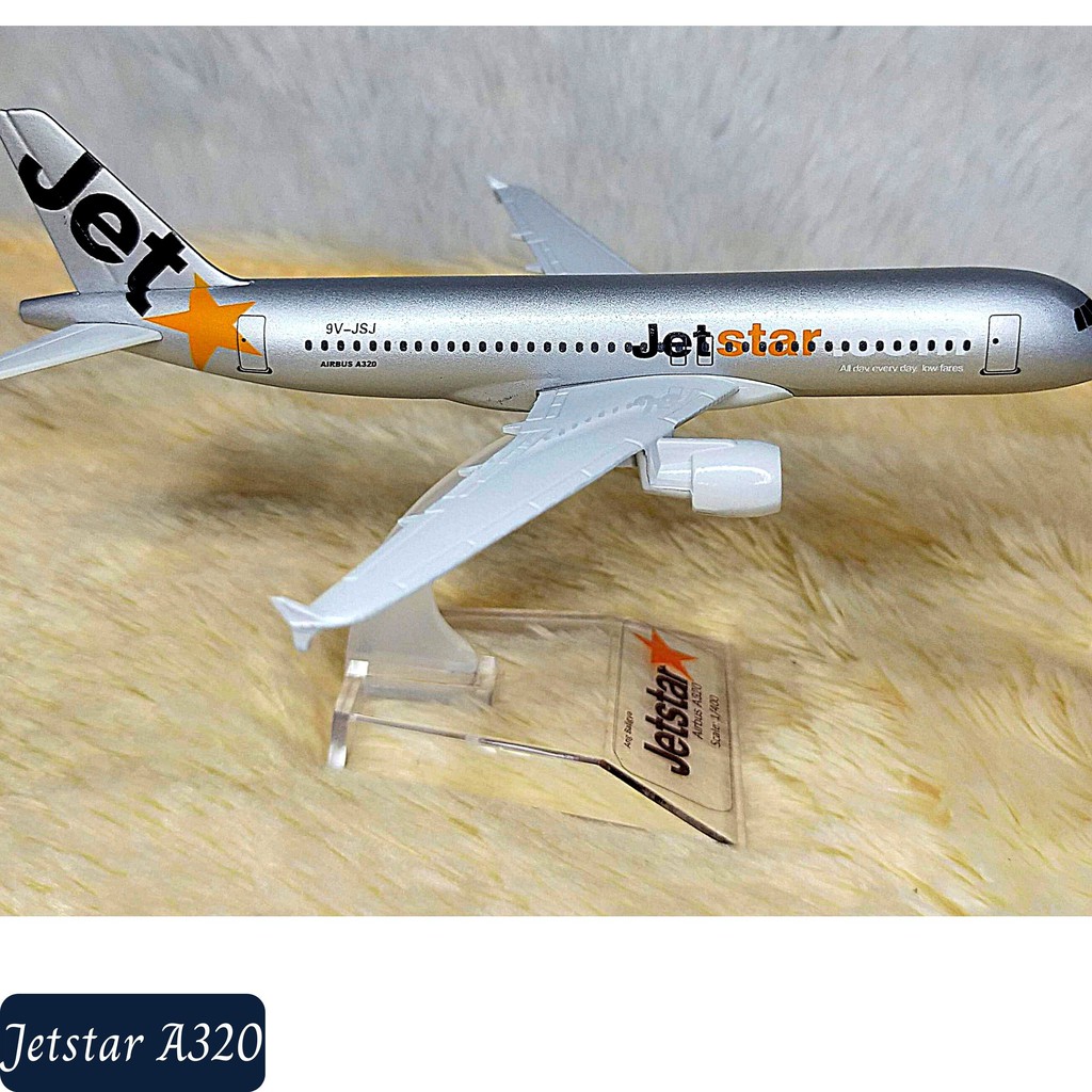 JetStar Diecast airplane Airbus A320 Jet Star Diecast with stand label ...