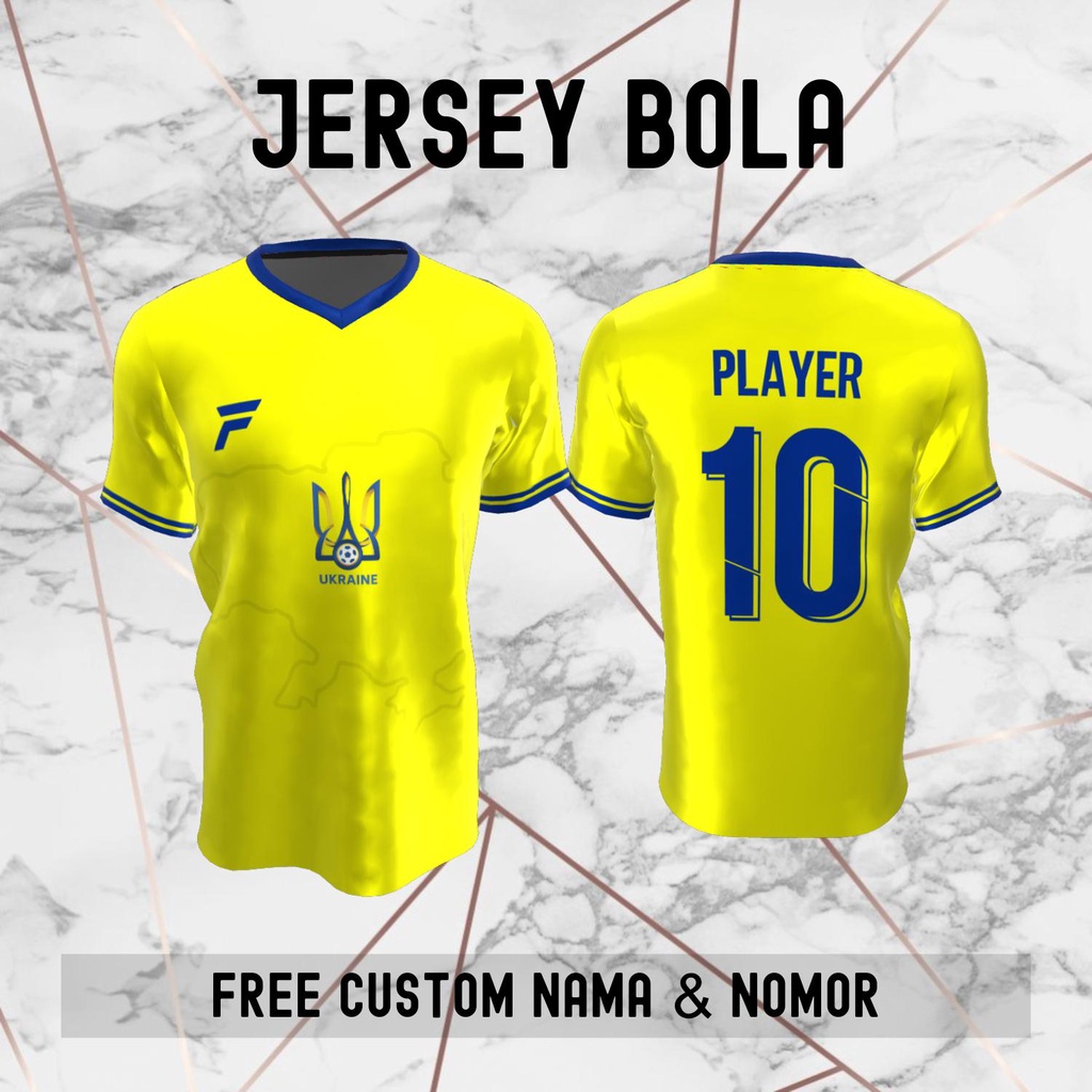 Ukraine National Football Team Jersey Custom Name and Back Number - 146 ...
