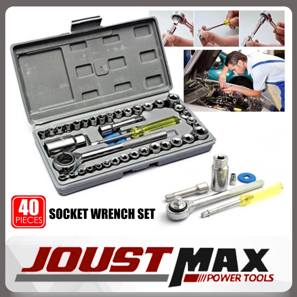 40PCS SOCKET WRENCH SET SPANNER SOCKET TOOLS SET KIT REPAIR-G SLEEVE ...
