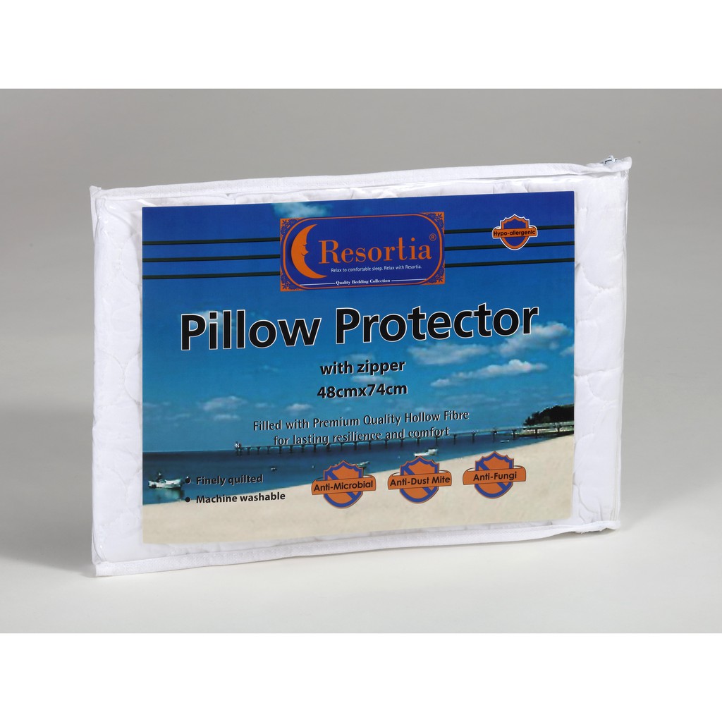 Resortia Pillow/Bolster Protector | With Zipper | Fabric: Silky Soft ...