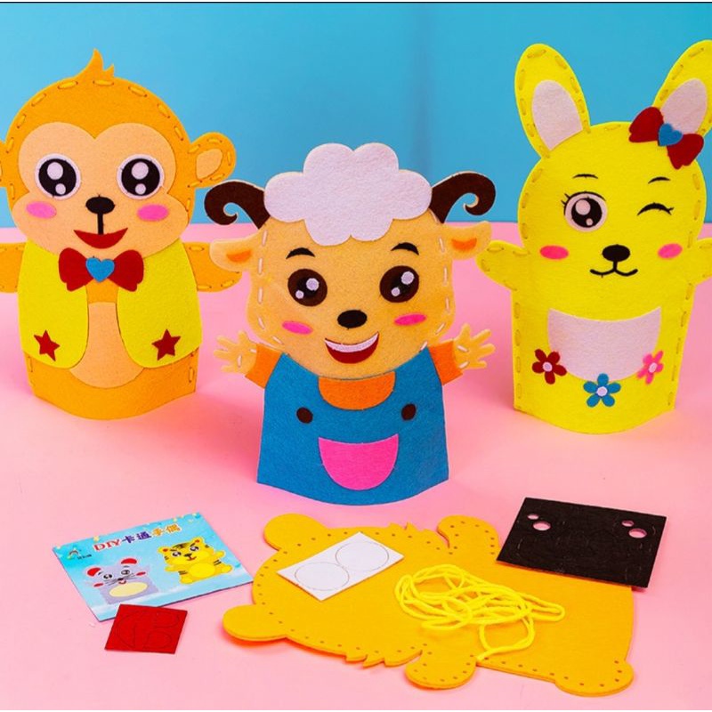 diy hand puppet sewing set, kids birthday party goodies | Shopee Singapore