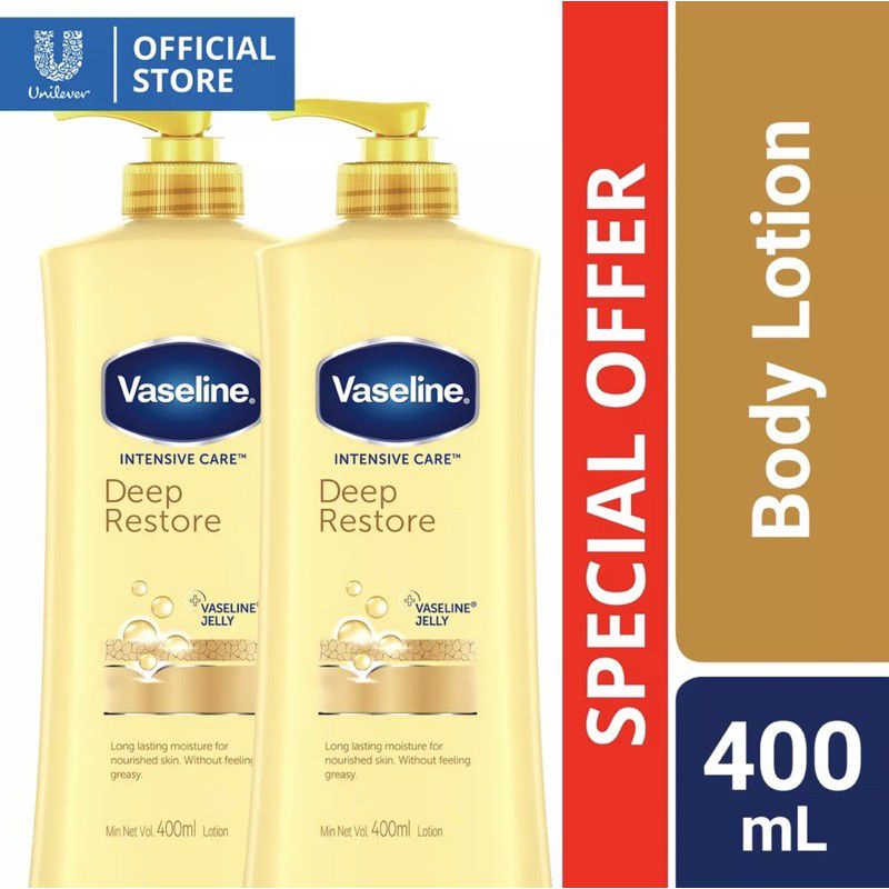VASELINE DEEP RESTORE LOTION 400ML | Shopee Singapore